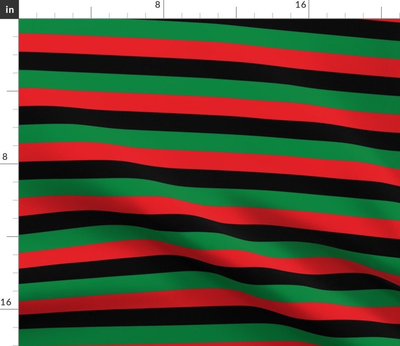 Red Black Green Flag Fabric Red Black Green Pan African Flag | Etsy