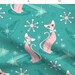Cat Retro Teal Pink Fabric Kitsch Kitten Collectibles © | Etsy