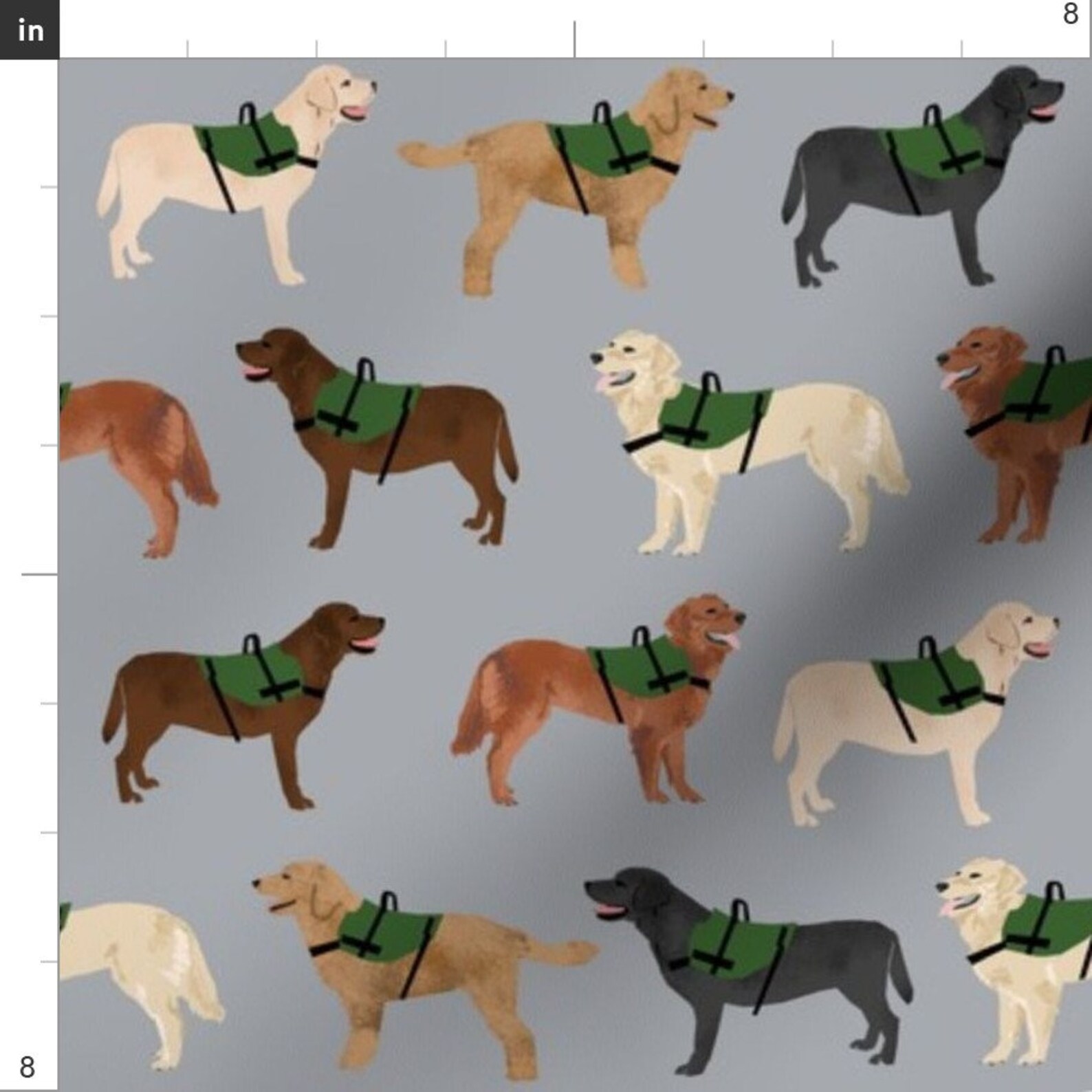 Labrador Fabric Service Dogs Design by Petfriendly Lab | Etsy