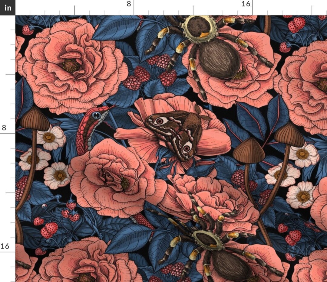 Botanical Fabric Dream Garden by Katerina Kirilova Botanical Moths ...