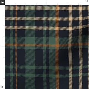 Dark Green Check Fabric - Modern Tartan Plaid by Tessab_studio - Rustic ...