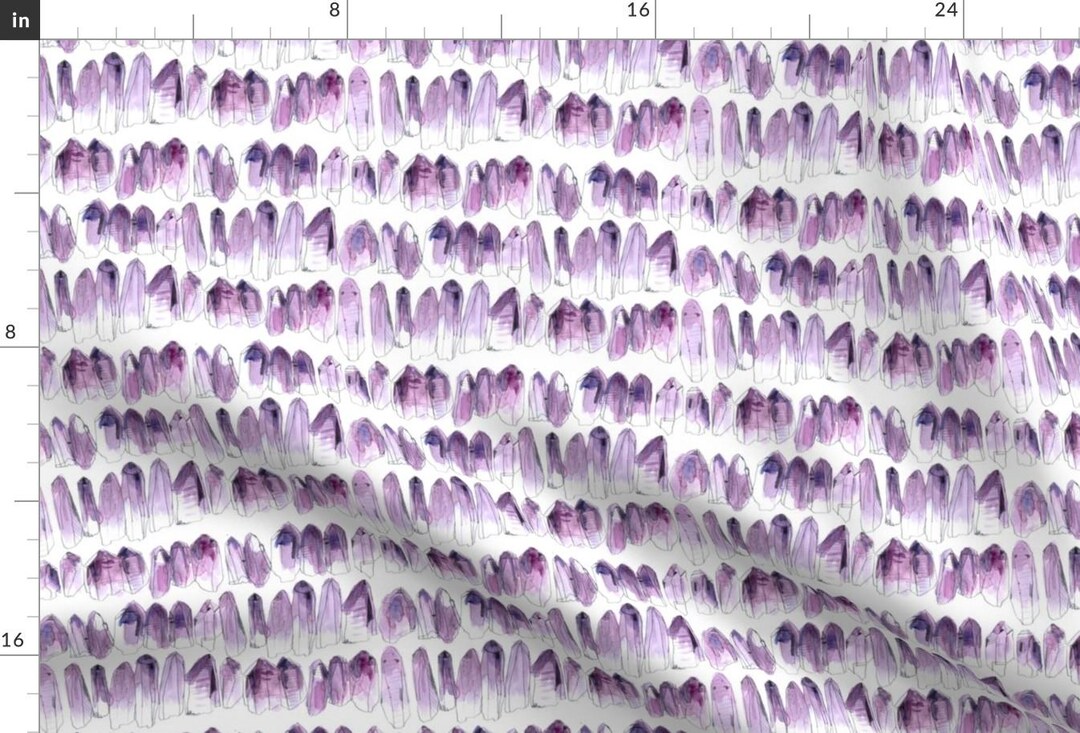 Purple Amethyst Fabric - Amethyst by Crumpetsandcrabsticks - Watercolor ...