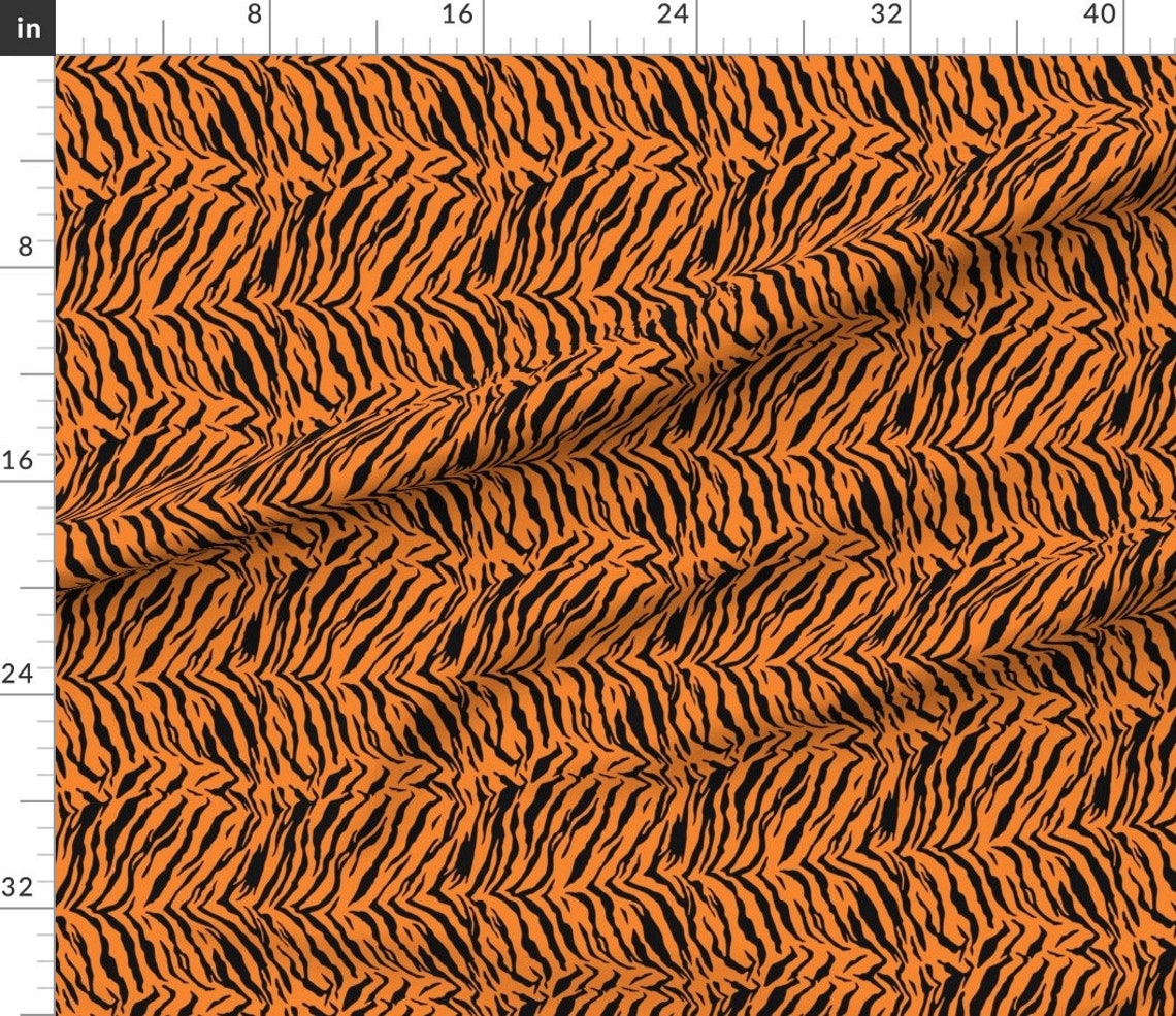 Tiger Stripe Fabric Tiger Halloween Costume Pattern by | Etsy