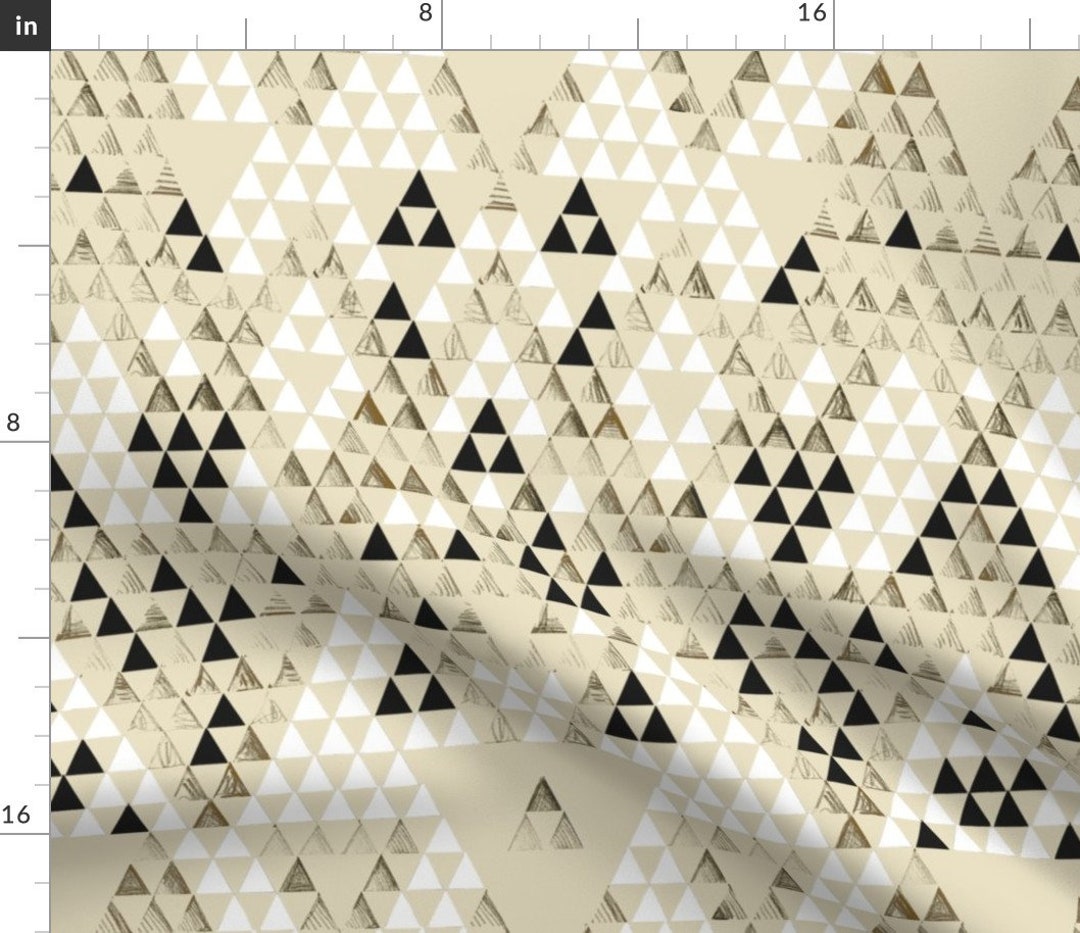 Geometric Triangles Fabric Triangle Standard by Pattern - Etsy