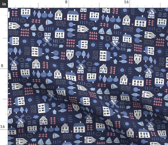 Dutch Fabric Delft Conversational By Stacyiesthsu Dutch | Etsy