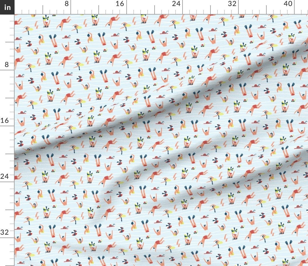 Swimmers Fabric Swimmers by Alenkakarabanova Summer - Etsy