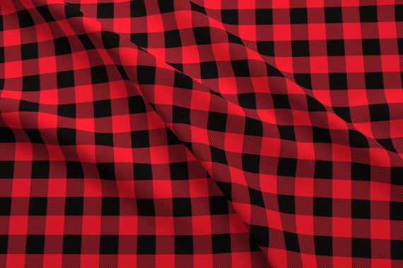 Buffalo Fabric Red Buffalo Check Custom Fabric By Ivie Cloth | Etsy