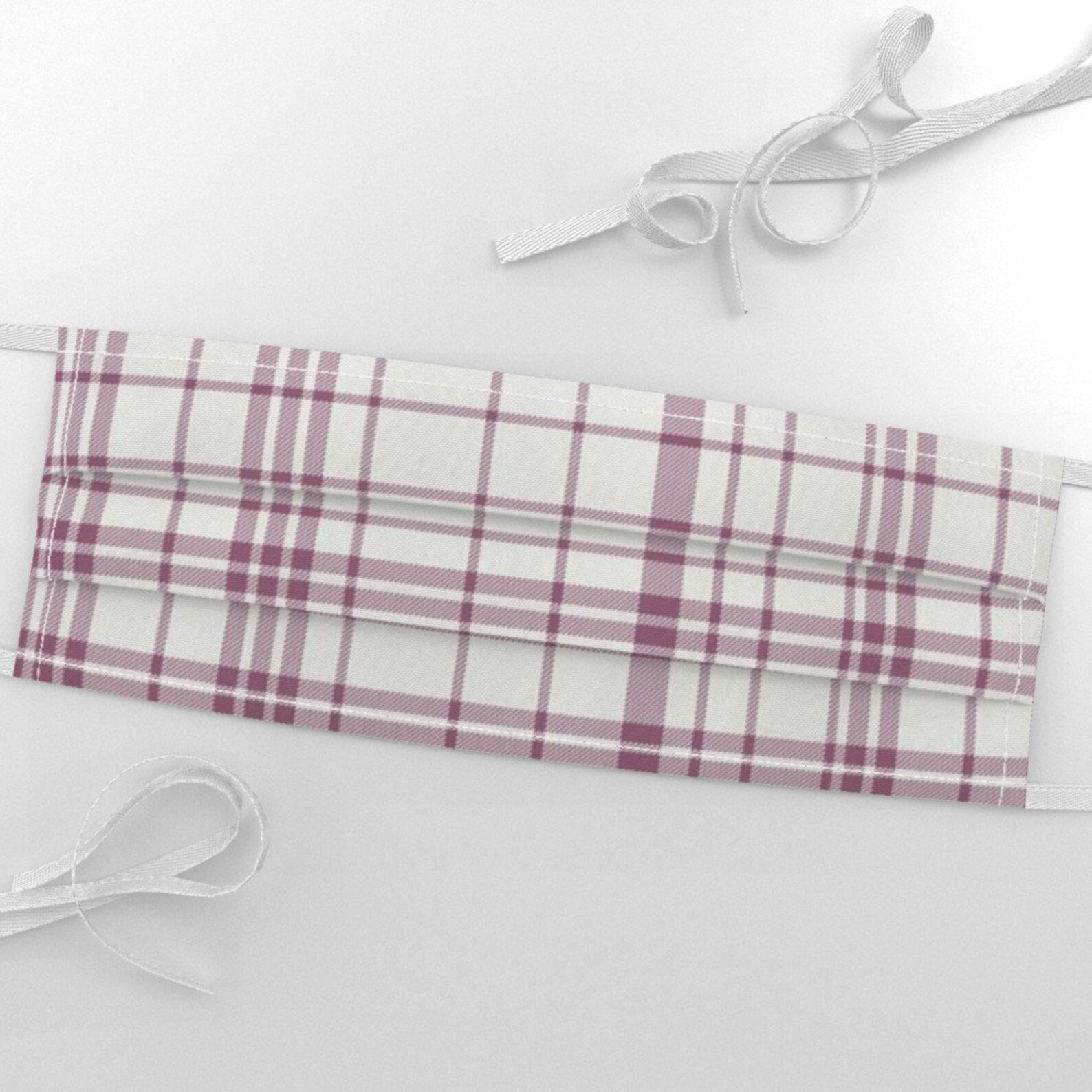 Mauve Purple Plaid Fabric Deep Mauve Plaid Check Fabric by | Etsy