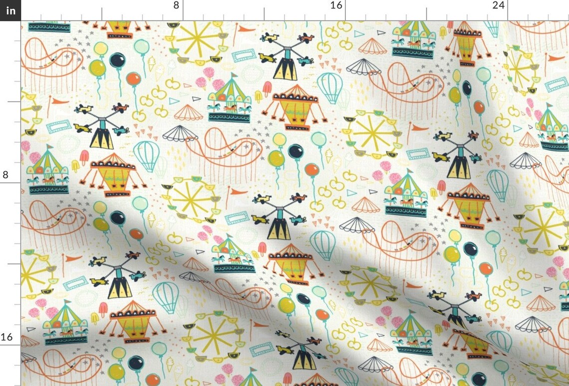 State Fair Fabric Fun Fair By Friztin Modern Nursery Decor | Etsy