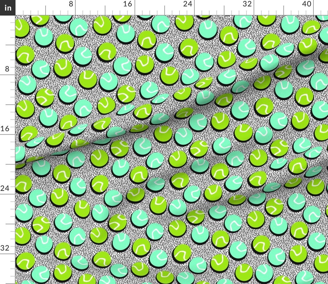 Retro Tennis Balls Fabric Tennis Balls Tennis Collection By | Etsy