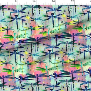 Dripping Dragonfly Fabric Dripping With Dragonflies by Karismithdesigns ...