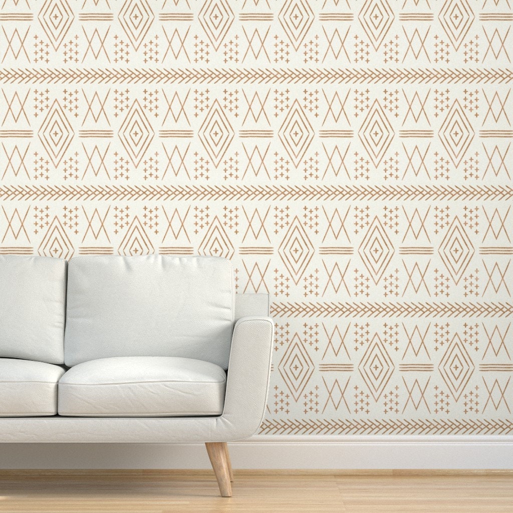Vintage Moroccan Wallpaper Moroccan Beige by - Etsy