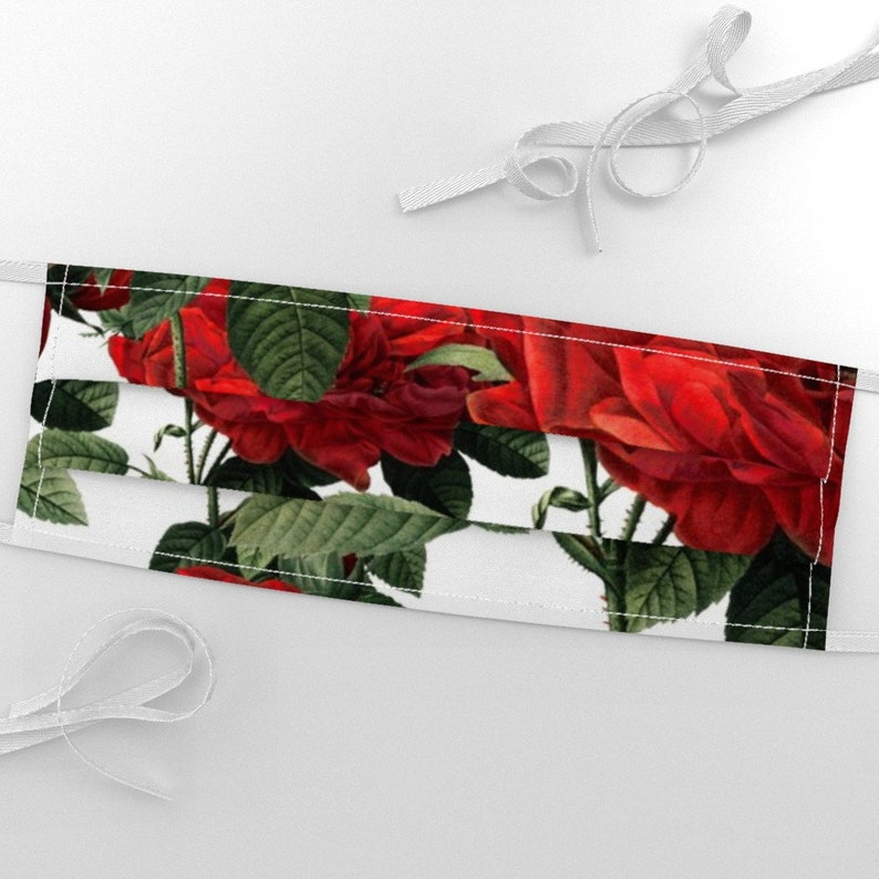 Bold Red Roses Fabric Roses Riot of Red by - Etsy