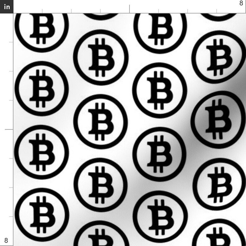 Bitcoin Fabric Bitcoin Symbol // Large by Thinlinetextiles | Etsy