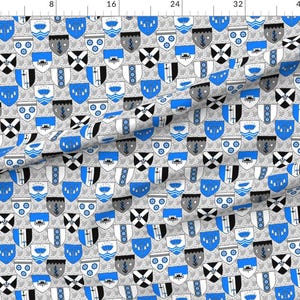 Heraldry Fabric Heraldic Blossom Shields by Siya Heraldry Crest Coat of ...
