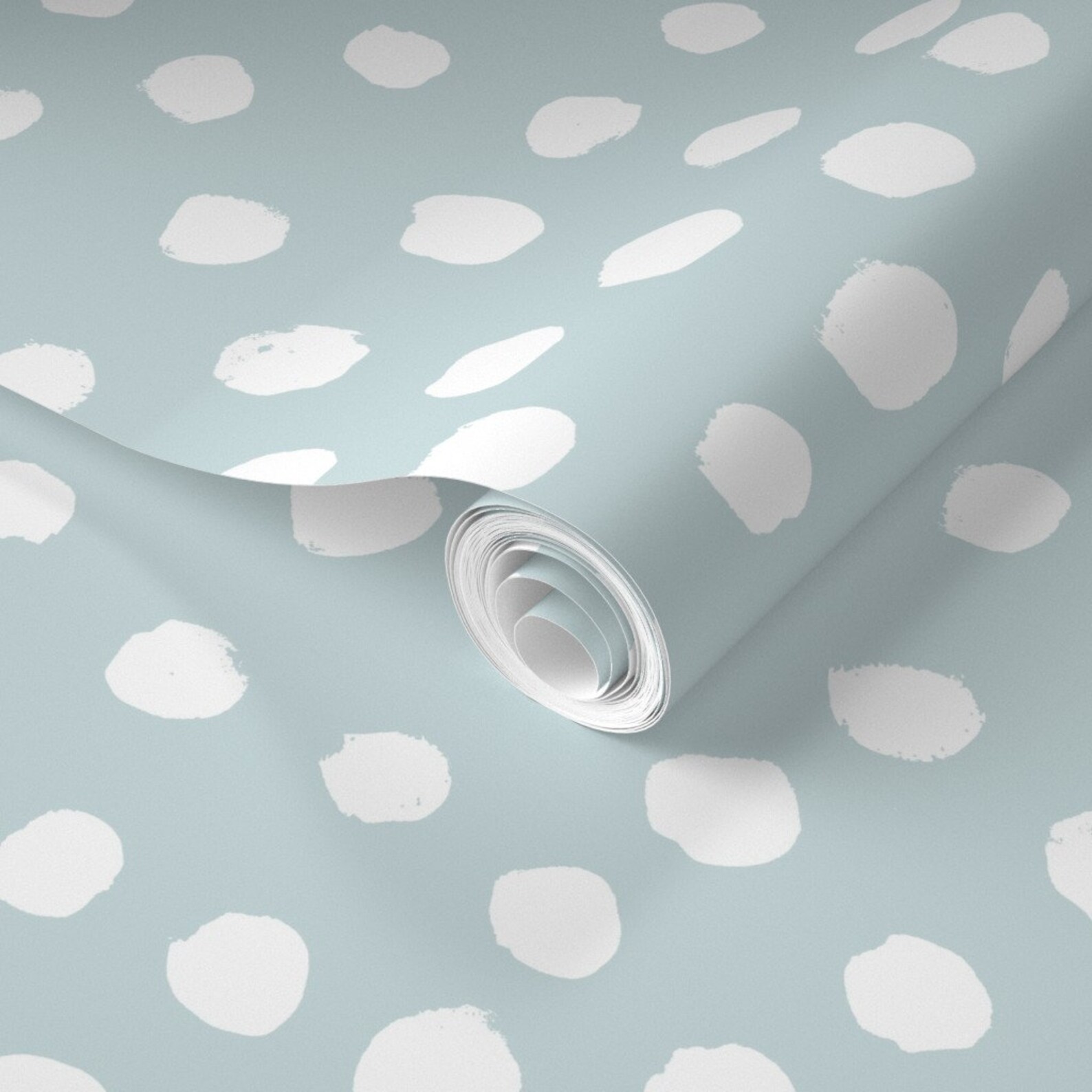 Dot Wallpaper Soft Blue Dots by Charlottewinter Baby Blue - Etsy
