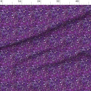 Dreamers Fabric - Princess Dreams by Elramsay - Purple Ditsy Floral ...