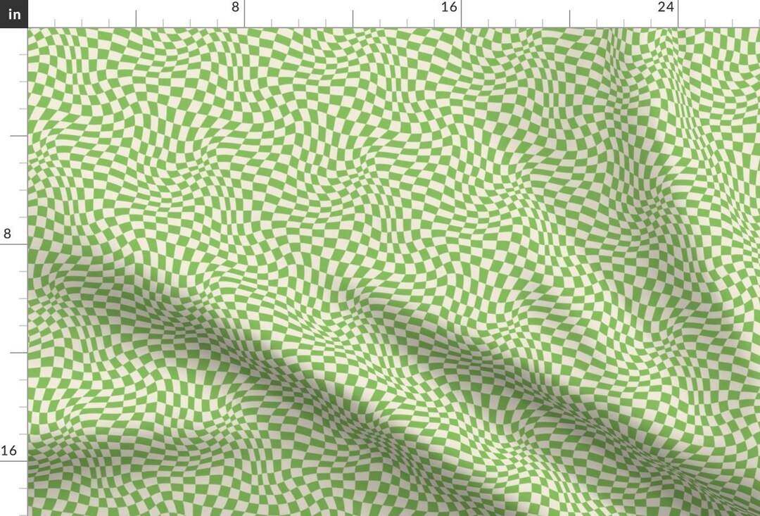 Retro Geometric Fabric - Twisted Checker by Camilaprints - Checkerboard ...