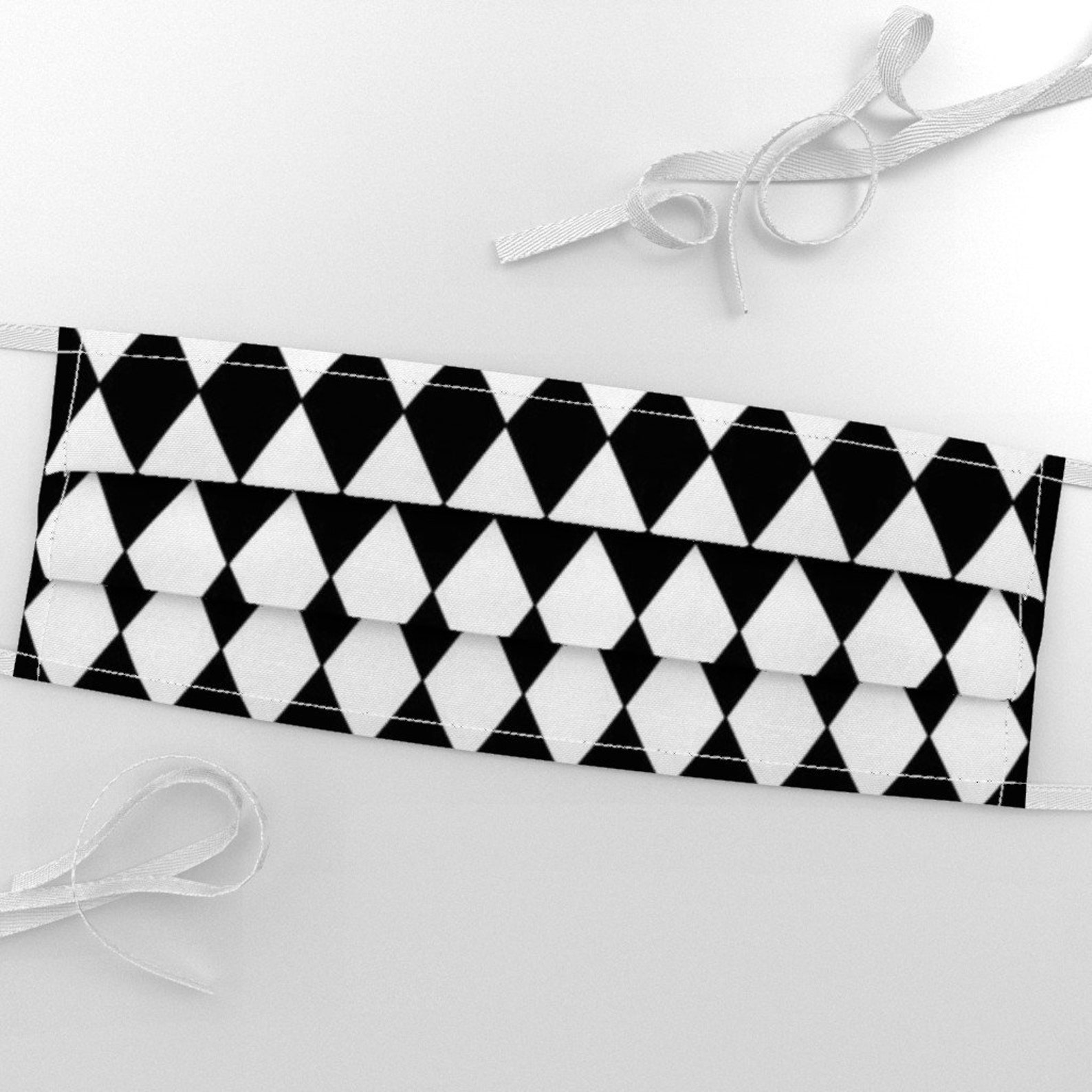 Harlequin Fabric Harlequin Diamonds Black White Small by - Etsy