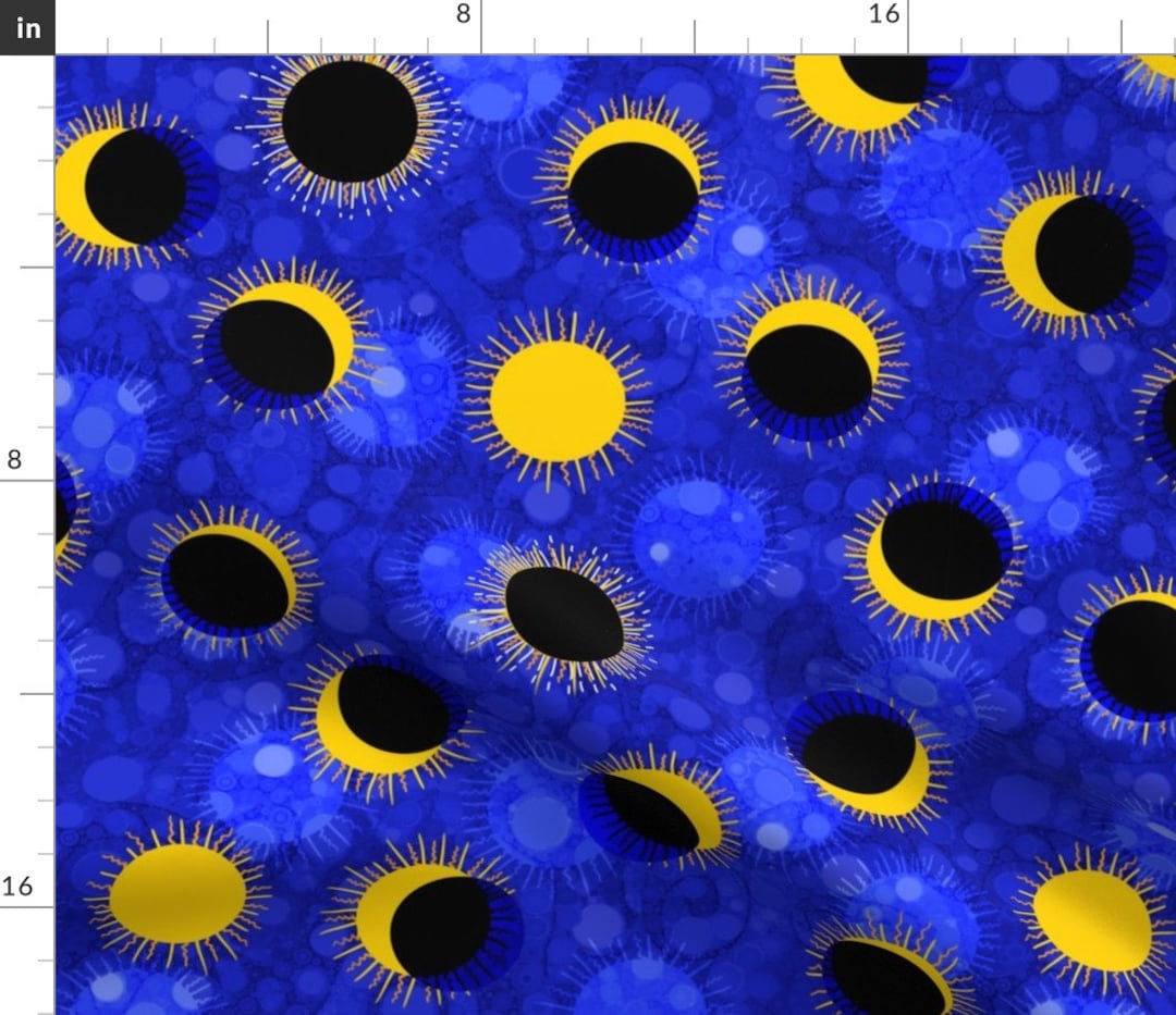 Solar Eclipse Fabric Solar Eclipse Polka Dots by Elramsay Solar Eclipse ...