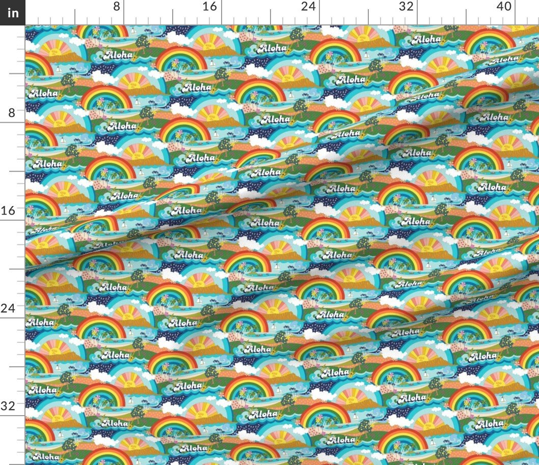 Psychedelic Sunset Aloha Anuenue Hello Rainbow Hawaii - Etsy