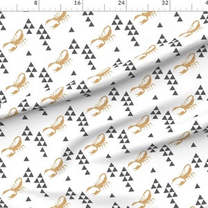 Scorpion Fabric Geometric Scorpion in Gold by Bella Modiste Desert ...
