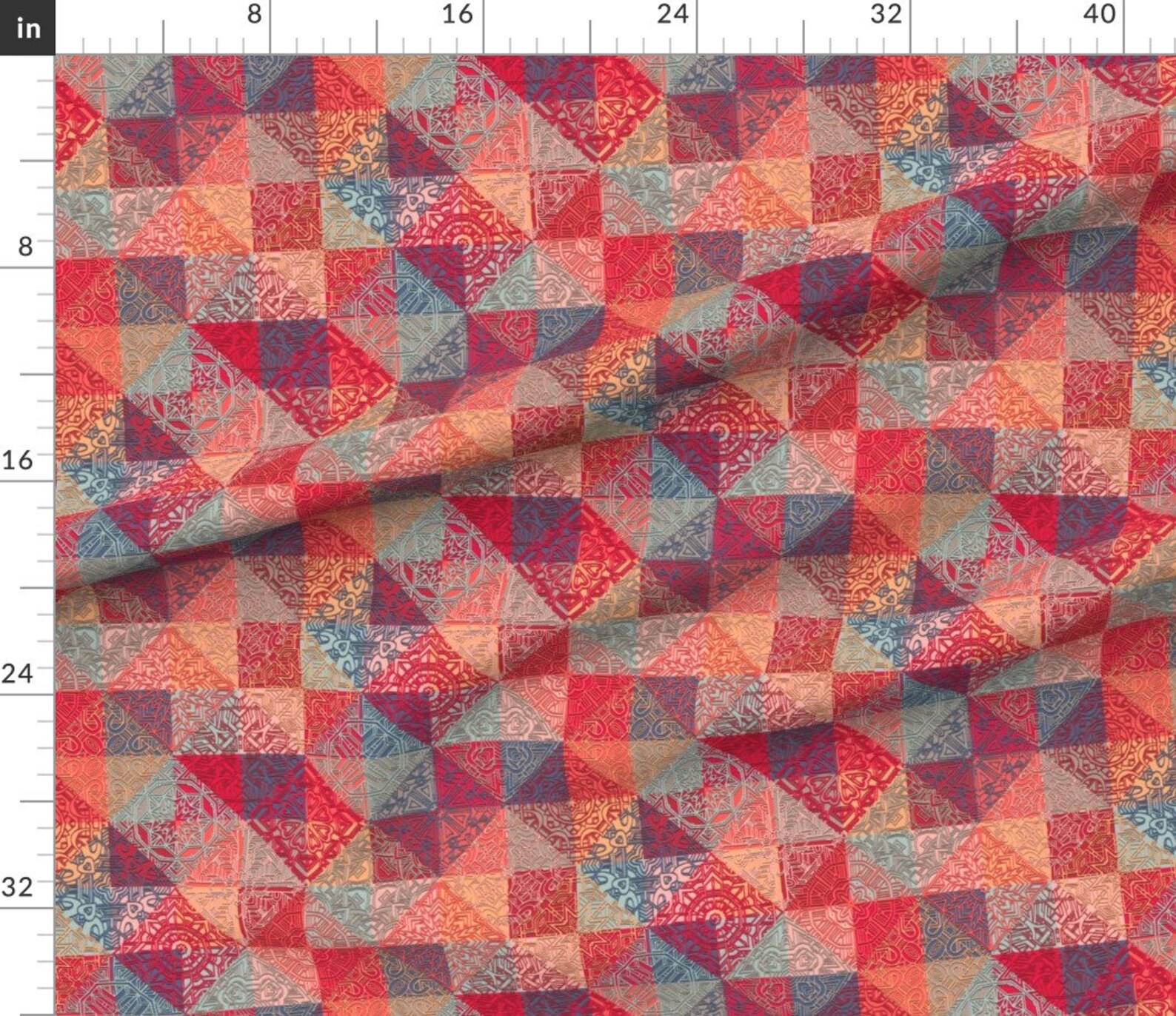 Patchwork Fabric Warm and Cozy Patchwork by Esobeecraft - Etsy