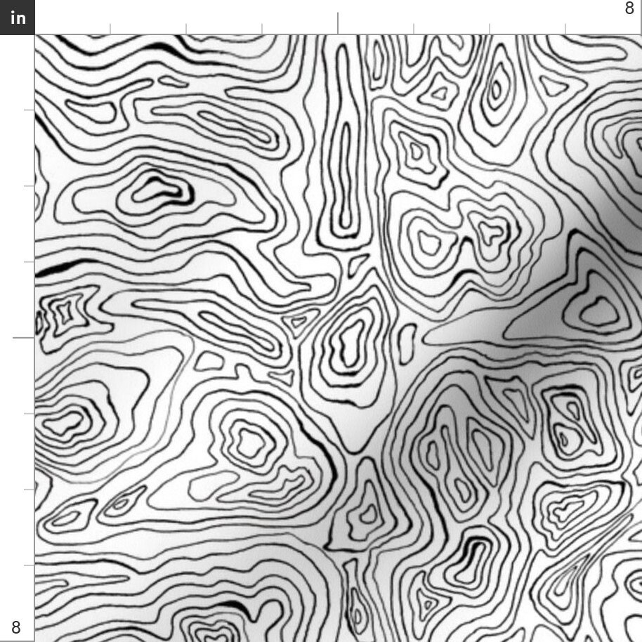Contour Lines Fabric Mapping Contours by Woodledoo - Etsy