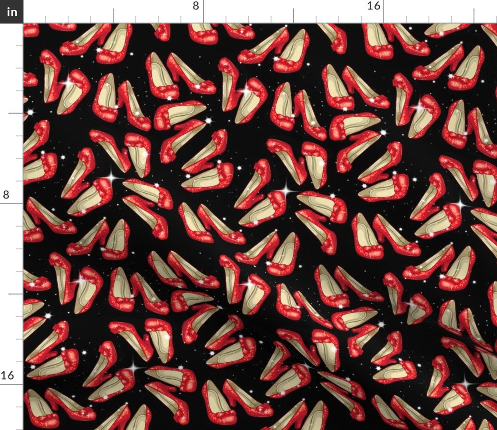 Ruby Slippers Fabric Ruby Slippers by Whimzwhirled Ruby - Etsy