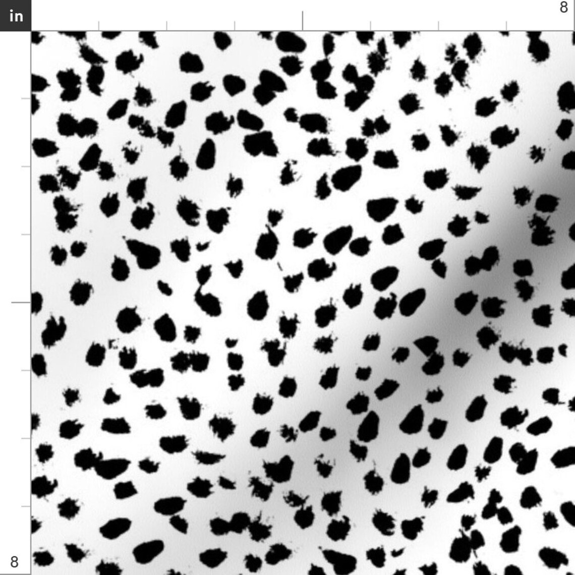 Black and White Dalmatian Animal Print Brushstroke Dots | Etsy