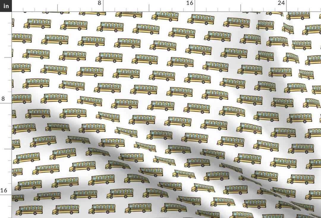 School Bus Fabric - School Bus Yellow by Littlearrowdesign - School Bus ...