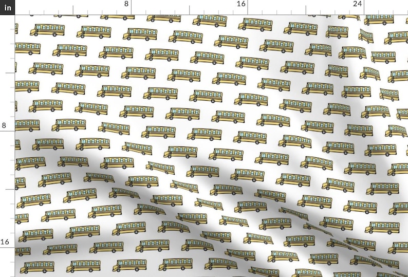 School Bus Fabric - School Bus Yellow by Littlearrowdesign - School Bus ...