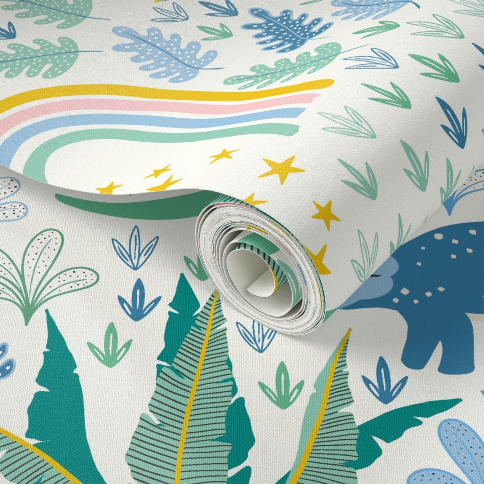 Dinosaur Nursery Wallpaper Dinosaur Dreams by Vivdesign - Etsy