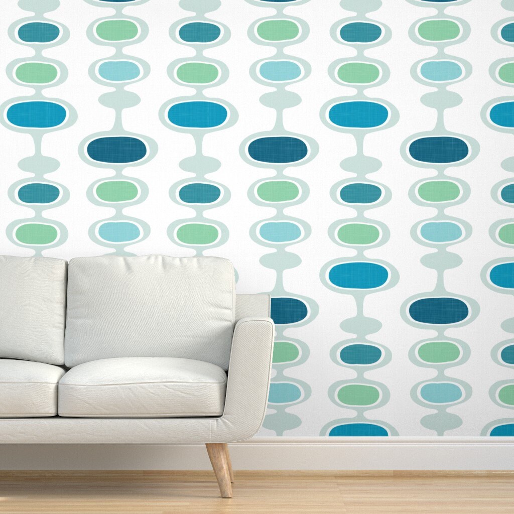 Retro MCM Wallpaper Palm Springs Bubbles by Luciafontes - Etsy