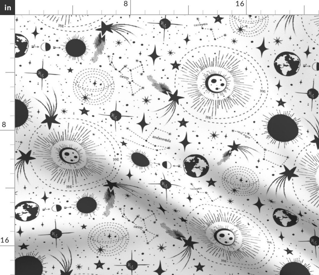 Astronomy Illustration White Fabric Solar System Milky Way by ...