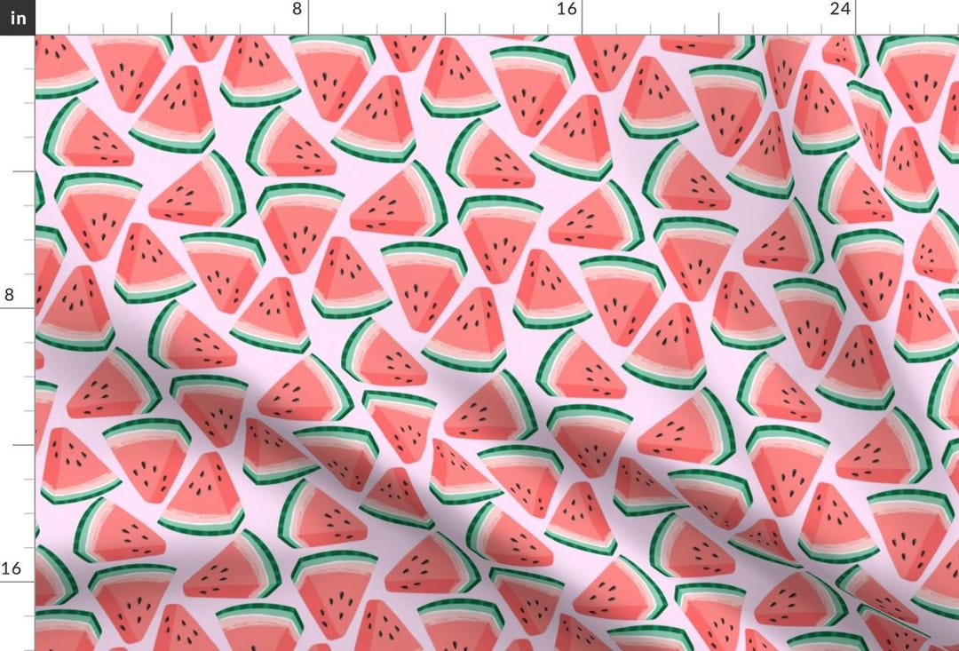 Watermelon Fabric Watermelon by Kristinnohe Watermelon Slice Summer ...