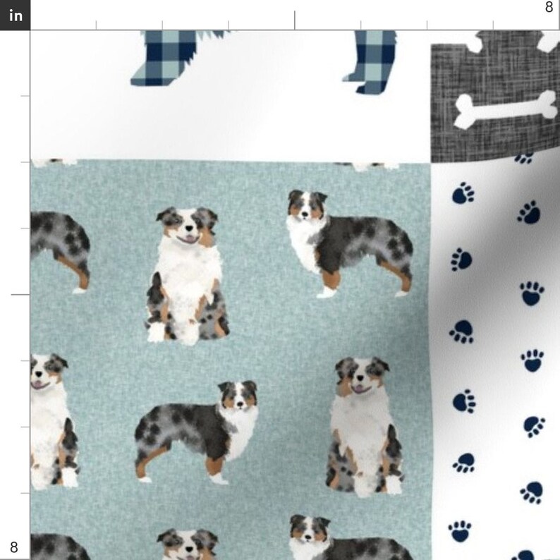 Australian Shepherd Fabric Australian Shepherd Pet Quilt B - Etsy
