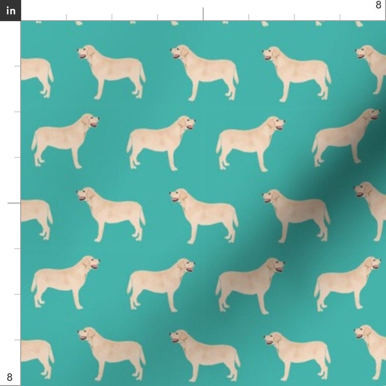 Yellow Labrador Dog Fabric Labrador Yellow Fabric by - Etsy