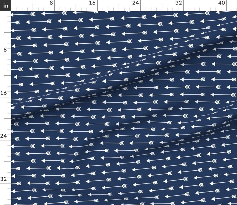 Navy Arrows Fabric Sweet Arrows Deep Blue by - Etsy
