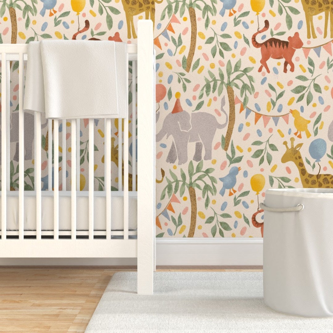 Zoo Party Wallpaper - Elephants Birthday by India_parkhurst ...