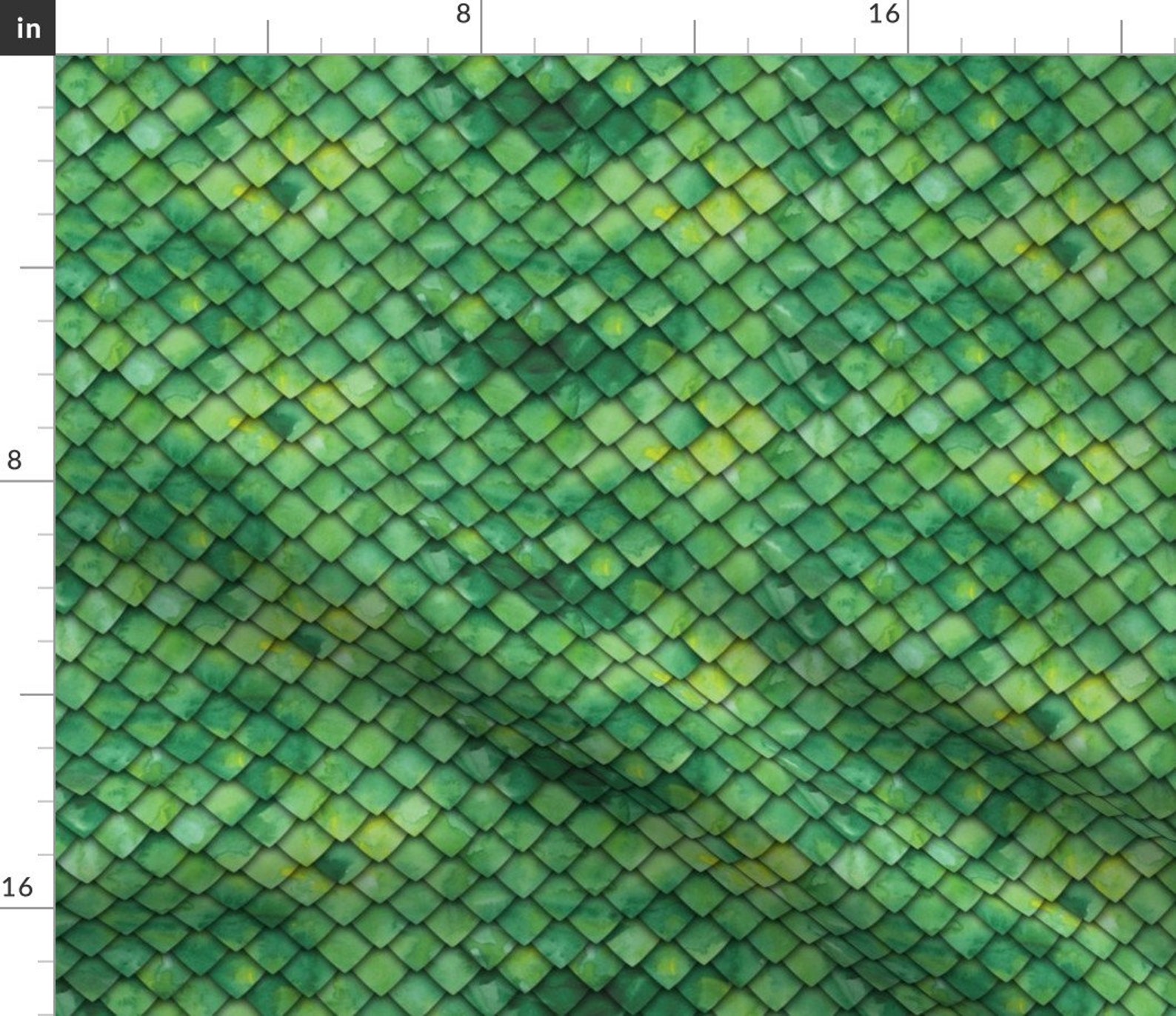 Green Scales Fabric Dragon Scales Green by - Etsy