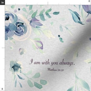 Floral Bible Verse Fabric Scripture for Her by Sugarpinedesign ...