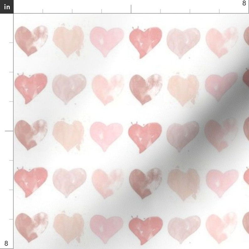 Dusty Rose Fabric Dusty Rose Hearts by Hipkiddesigns - Etsy