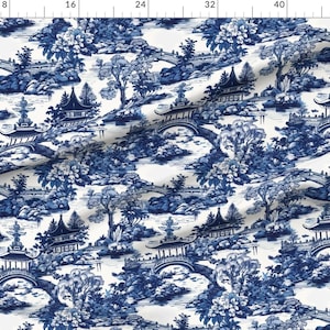 Chinoiserie Upholstery Fabric- Chinoiserie Toile by Creativsupply ...