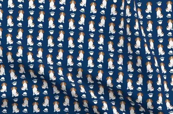 Navy Blue Beagles Fabric Beagles Dog Pet Dog Pet Owners By | Etsy