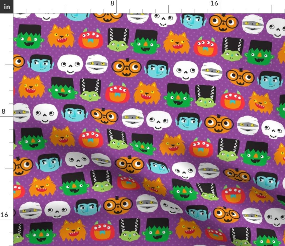 Cute Halloween Fabric Monsters by Lizmytinger Spooky Monster ...