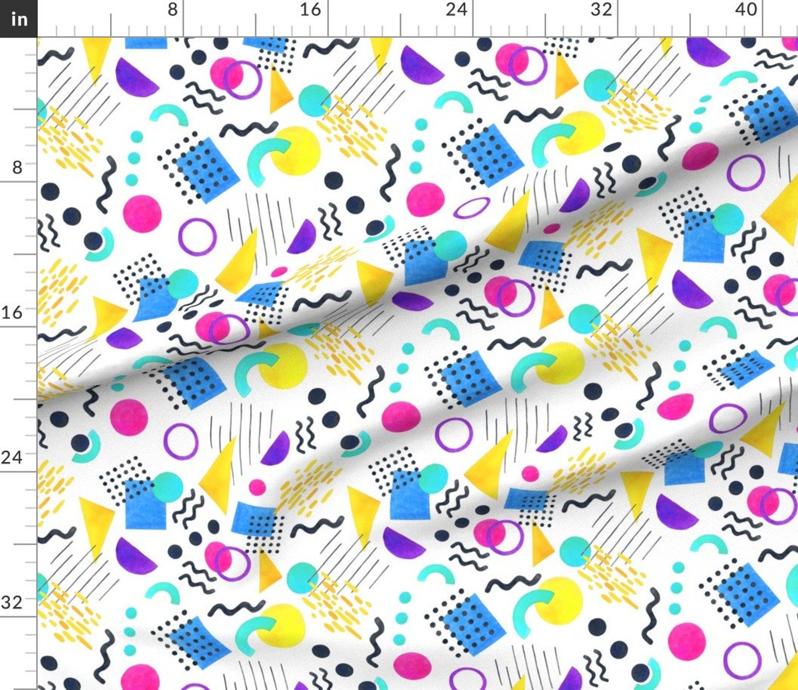 Memphis Style Fabric Memphis Style by Runlenarun 1990s - Etsy