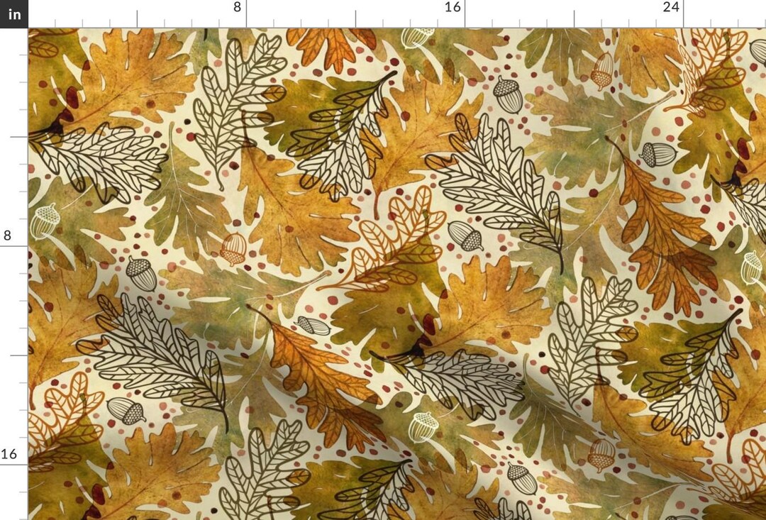 Autumn Leaves Fabric - Autumn Confetti by Patricia Lima - Fall Seasonal ...