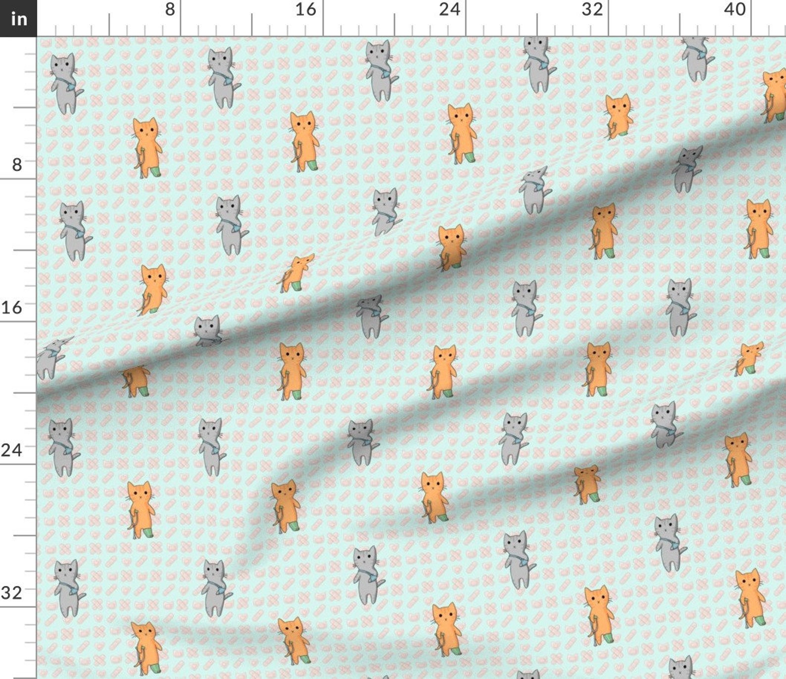 Veterinarian Fabric Boo Boo Cats by Amber Morgan Vet - Etsy