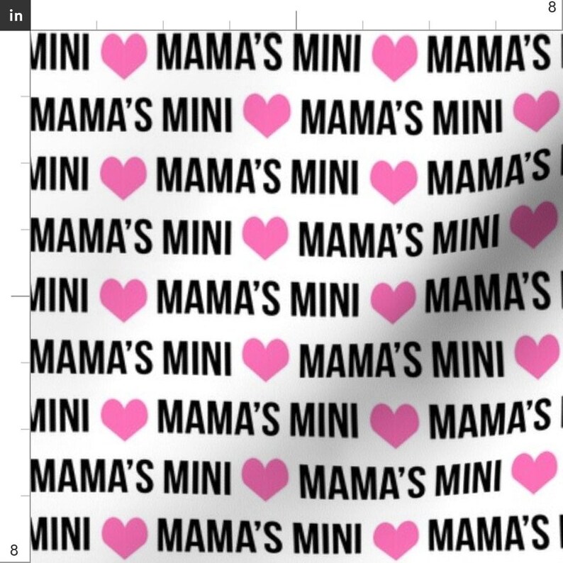Mama's Mini Fabric Mama's Mini Girls Name Text Font | Etsy